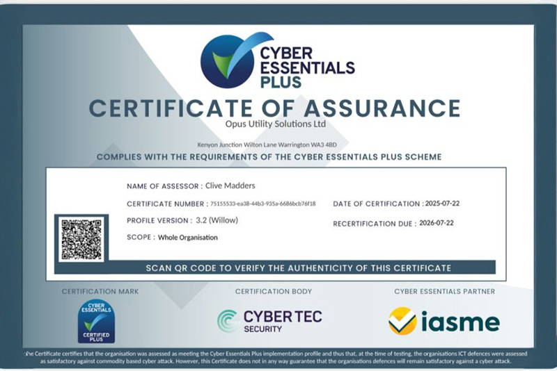 Cyber Essentials Plus Accreditation - Opus Group